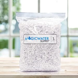 MagicWater Supply Crinkle Cut Paper Shred Filler (1 LB) for Gift Wrapping & Basket Filling - White