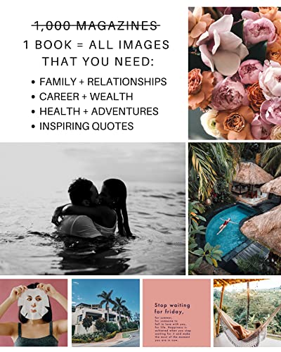 Vision Board Book 2.0 - 800+ New and Improved Vision Board Pictures and Quotes for Vision Board Kit, Visualize, Inspire and Create Life Goals, Magazine for Vision Board Clip Art and Collage Book