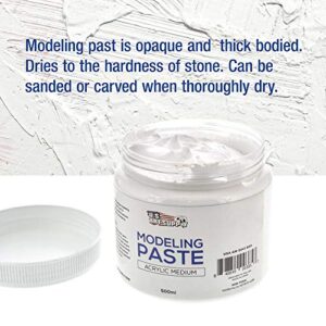 U.S. Art Supply Modeling Paste Acrylic Medium, 500ml Tub