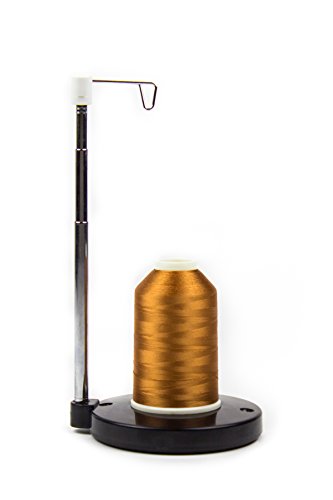 Embroidex Adjustable Single Thread Spool Holder – Stand Alone Embroidery, Sewing or Quilting Thread Holder or Stand – Ensures Smoother Feed = Heavy Plastic Base