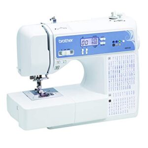 Brother XR9550 Sewing and Quilting Machine, Computerized, 165 Built-in Stitches, LCD Display, Wide Table, 8 Included Presser Feet, 20x12x17, White