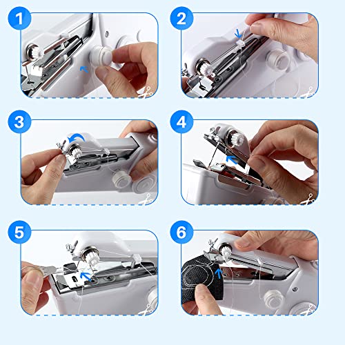 buyfitcase Handheld Sewing Machine, Mini Sewing Machine for Beginners, Home DIY and Travel, Portable Sewing Machine Quick Handheld Stitch66