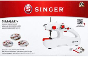 singer stitch quick + (two thread) hand held mending machine, white