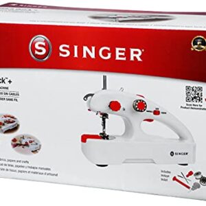 SINGER Stitch Quick + (Two Thread) Hand Held Mending Machine, White