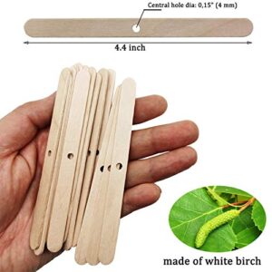 MILIVIXAY Wooden Candle Wick Holders,Candle Wicks Centering Device,Candle Wick Bars,Wick Holders for Candle Making,Wick Clips for Candles,Candle Centering Tool,120 Pack