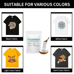 DTF Powder White Digital Transfer Hot Melt Adhesive 500g / 17.6oz, DTG Pretreat Powder DTF DTG Printer Direct Print on All Fabric Include T Shirt Jeans Cotton Textile etc