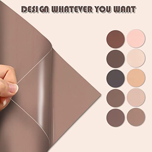 Tintnut Skin Tone Heat Transfer Vinyl - 10 Sheets Bundle 10x12 Inch Cream Barely Beige Iron on Vinyl Brown Tan HTV Vinyl Craft Cutter DIY T-Shirts Clothing Bags for Cricut Silhouette Cameo