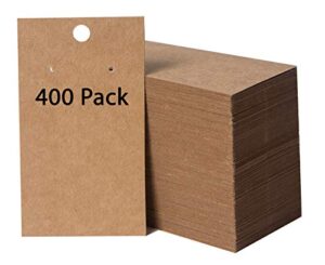 400 pack earring cards – earring card holder – custom earring cards for earring display – hanging earrings – bulk earring cards – 2 x 3.5 inches – brown (pack of 400)