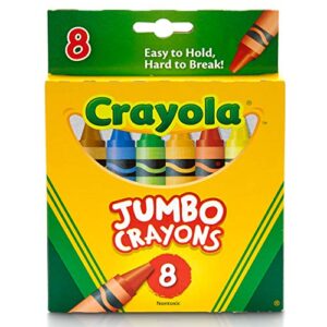 Crayola Jumbo Crayons, 8 Toddler Crayons, Assorted Colors