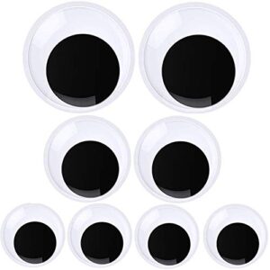 giant wiggle googly eyes with self adhesive large black plastic eyes for crafts 2 inch 3 inch 4 inch set of 8