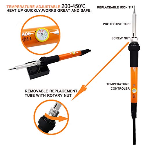 Wood Burning Kit, 110 Pieces Wood Burning Tool with Adjustable Temperature 200~420°C, Professional Wood Burner Pen for Embossing Carving Soldering