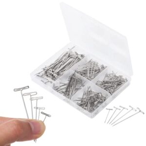 mr. pen- t pins, 220 pack, assorted sizes, t-pins, t pins for blocking knitting, wig pins, t pins for wigs, wig pins for foam head, t pins for sewing, wig t pins, blocking pins, t pins for office wall