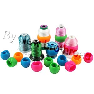 New Brothread 100pcs Thread Spool Savers / Spool Huggers - Prevent Thread Tails from Unwinding - No Loose Ends for Sewing and Embroidery Machine Thread Spools