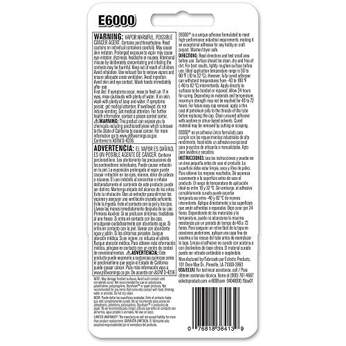 E6000 237032 Craft Adhesive, 2 fl oz Clear, 2 Pack