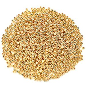 1200pcs 4mm smooth round beads gold spacer loose ball beads for bracelet jewelry making craft