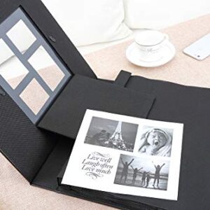 Ywlake Photo Album 4x6 500 Pockets Photo, Extra Large Capacity Family Wedding Picture Albums Holds 500 Horizontal and Vertical Photos Black