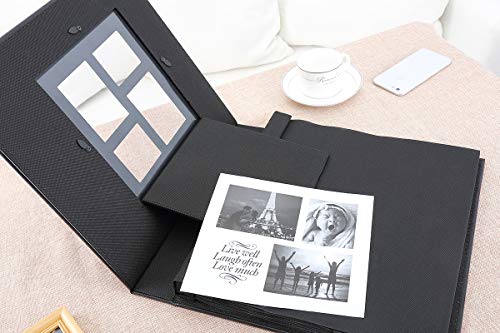 Ywlake Photo Album 4x6 500 Pockets Photo, Extra Large Capacity Family Wedding Picture Albums Holds 500 Horizontal and Vertical Photos Black