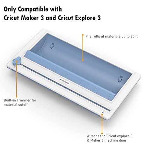 Rancovy Vinyl Roll Holder with Built in Trimmer for Cricut Maker 3 and Cricut Explore 3