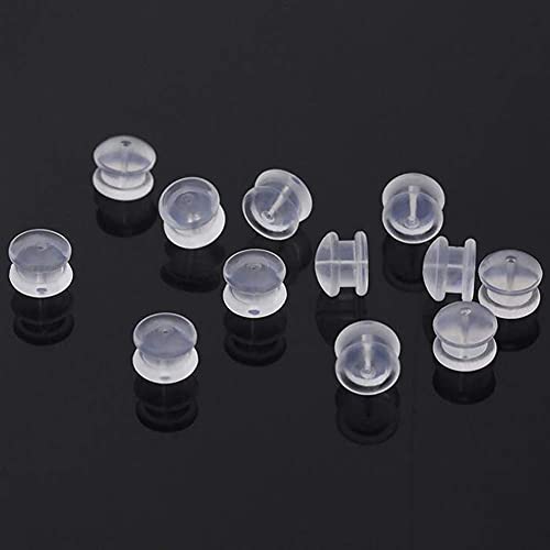 Silicone Earring Backs, Clear Earring Backings, 20PCS Soft Earring Stoppers, Safety Back Pads Backstops, Earring Stopper Replacement for Fish Hook Earring Studs Hoops