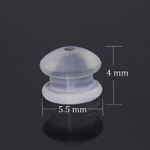 Silicone Earring Backs, Clear Earring Backings, 20PCS Soft Earring Stoppers, Safety Back Pads Backstops, Earring Stopper Replacement for Fish Hook Earring Studs Hoops