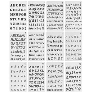 mr. pen- letter stencils, 12 pack, 4 x 7 inch, alphabet stencils, letter stencil, lettering alphabet stencil, stencils, stencils letters and numbers, lettering stencils, bullet journaling stencils