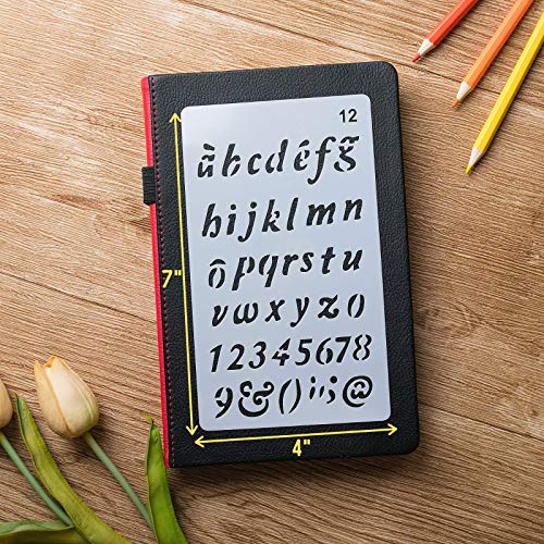 Mr. Pen- Letter Stencils, 12 Pack, 4 x 7 Inch, Alphabet Stencils, Letter Stencil, Lettering Alphabet Stencil, Stencils, Stencils Letters and Numbers, Lettering Stencils, Bullet Journaling Stencils