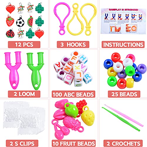 2000+Rubber Band Bracelet Kit, Loom Bracelet Making Kit for Kids, Rubber Bands Refill Loom Set, Rubber Bands for Bracelet Making Kit for Kids