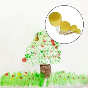 20 pcs Round Sponges Brush Set, 4 Sizes Paint Tools for Kids