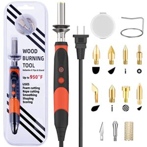 wood burning kit, professional woodburning pen tool, diy creative tools ,wood burner for embossing/carving/pyrography，suitable for beginners,adults