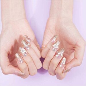 990 Pcs Self Adhesive Pearl Stickers, White Flat Back Pearls Sticker for Face Beauty Makeup Nail Art Cell Phone DIY Crafts Home Decor Scrapbooking Embellishments, 3mm/4mm/5mm/6mm