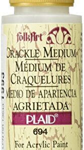 FolkArt Medium (2-Ounce), 694 Crackle, White