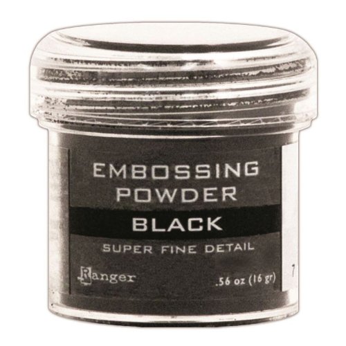 Ranger Embossing Powder, .56 Ounce Jar, Super Fine Black