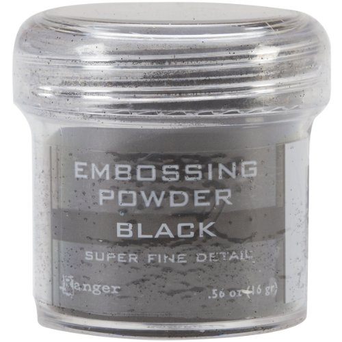 Ranger Embossing Powder, .56 Ounce Jar, Super Fine Black