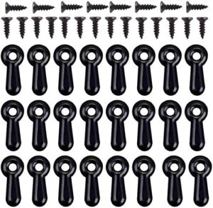 picture frame turn button fasteners set, 100 pcs picture frame backing clips photo frame hardware clips with 100 pieces screws for hanging pictures, photos, drawing by pincute (black)