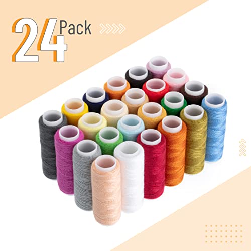 Mr. Pen- Sewing Threads Kit, 24 pcs, 92 Yards per Spool, 24 Colors Polyester Threads for Sewing, Sewing Thread, Thread for Sewing, Sewing Threads for Sewing, Polyester Thread