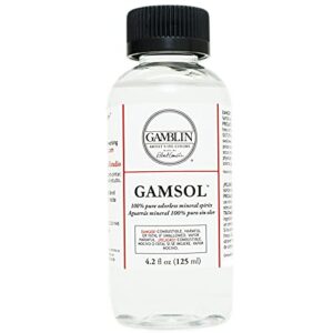 gamblin gamsol odorless mineral spirits bottle, 4.2oz