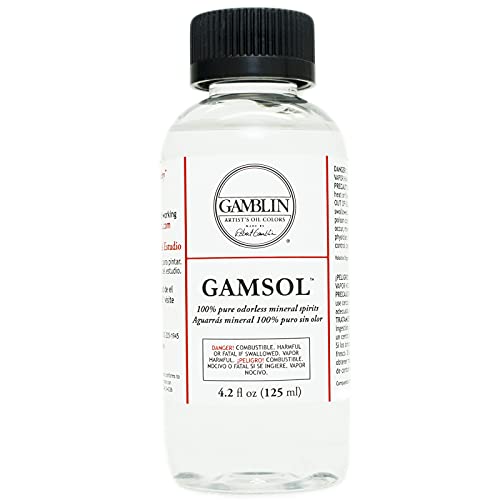 Gamblin Gamsol Odorless Mineral Spirits Bottle, 4.2oz