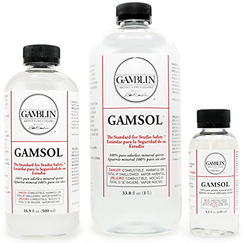 Gamblin Gamsol Odorless Mineral Spirits Bottle, 4.2oz