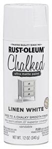 rust-oleum 302591 chalked spray paint, 12 oz, linen white ultra matte, 12 ounce (pack of 1)