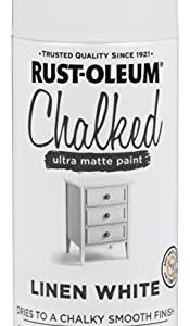 Rust-Oleum 302591 Chalked Spray Paint, 12 oz, Linen White Ultra Matte, 12 Ounce (Pack of 1)