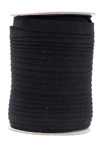 mandala crafts double fold bias tape for sewing, seaming, binding, hemming, piping, quilting, 1/2 inch 55 yards, black