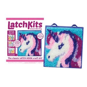 LatchKits – Unicorn Latch Hook Kit – Easy-to-Learn Craft Project – No Sewing Or Cutting – For Ages 6+