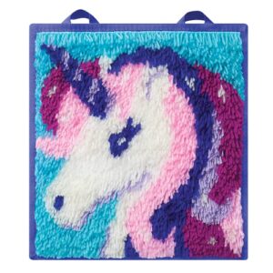 LatchKits – Unicorn Latch Hook Kit – Easy-to-Learn Craft Project – No Sewing Or Cutting – For Ages 6+