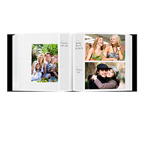 Pioneer Photo Albums DA-200SF/BLK 200 Pocket Sewn Leatherette Frame Cover Photo Album, 4 by 6-Inch, Black