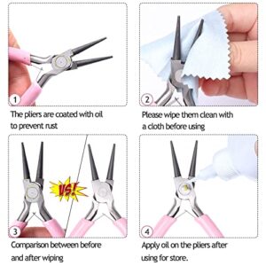 Jewelry Pliers, SONGIN 3 Pack Jewelry Pliers Set Tools Includes Needle Nose Pliers Round Nose Pliers Wire Cutters Chain Nose Pliers for Jewelry Making Repair, Wire Wrapping, Beading and Crafts