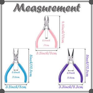 Jewelry Pliers, SONGIN 3 Pack Jewelry Pliers Set Tools Includes Needle Nose Pliers Round Nose Pliers Wire Cutters Chain Nose Pliers for Jewelry Making Repair, Wire Wrapping, Beading and Crafts