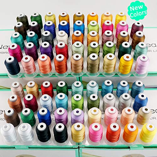 New brothread 80 Spools Polyester Embroidery Machine Thread Kit 500M (550Y) Each Spool - Colors Compatible with Janome and Robison-Anton Colors