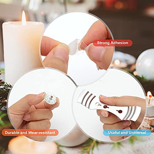 Candle Wick Roll, RAPUDA 200 Ft 24 PLY Braided Wick Spool, 2 Pcs Metal Candle Wick Holders,100 Pcs Metal Sustainer Tabs, 60 pcs Candle Thread Stickers for Candle DIY Craft Making