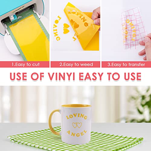 HTVRONT Accessories Bundle for Cricut Joy Accessories and Supplies Include Weeding Tools Bundle, Heat Transfer Vinyl, Adhensive Vinyl Sheets for Starter Kit-38PCS