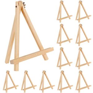 jekkis 9 inches tabletop easels for painting canvas tall wood display easels set of 12, art craft painting easel stand for artist adults students